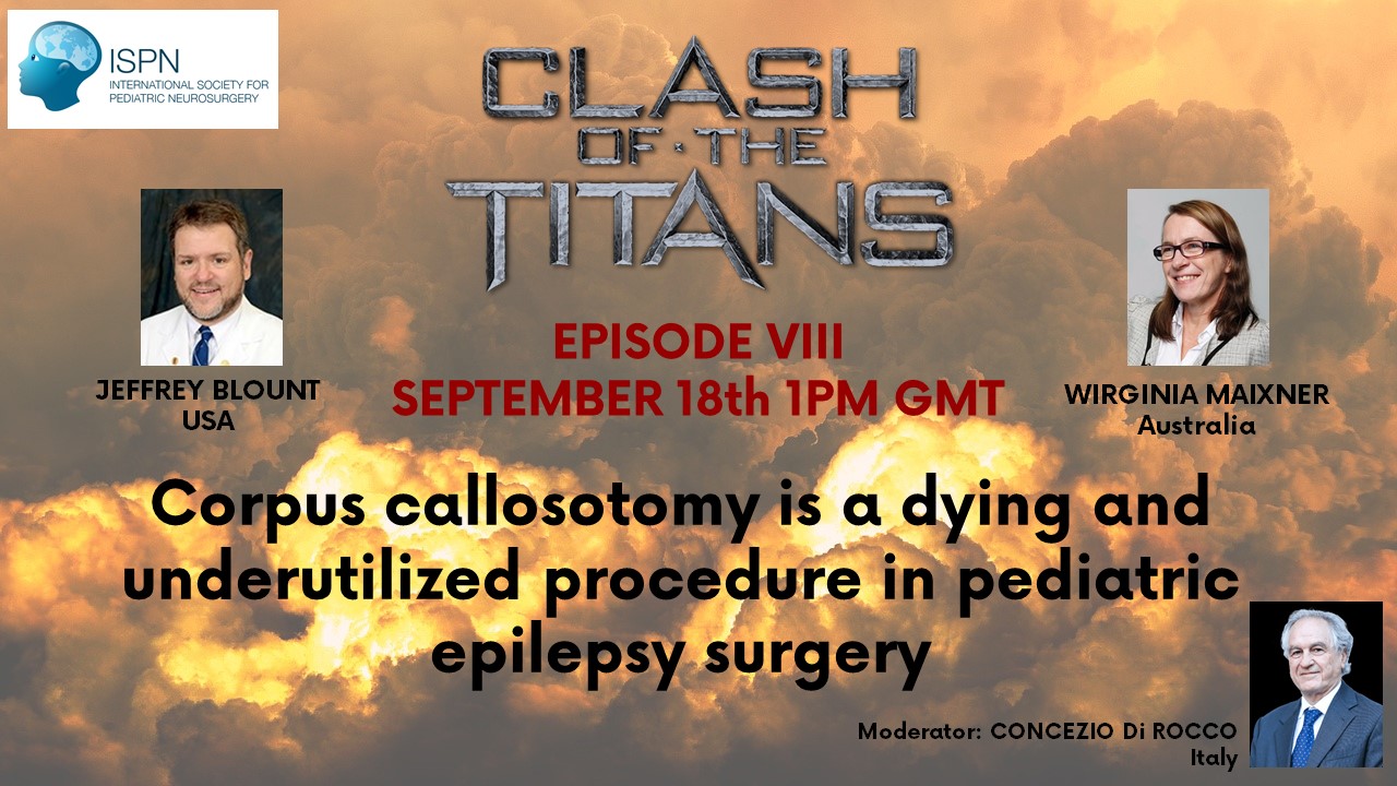 Corpus callosotomy is the topic of our next Clash of the Titans ...